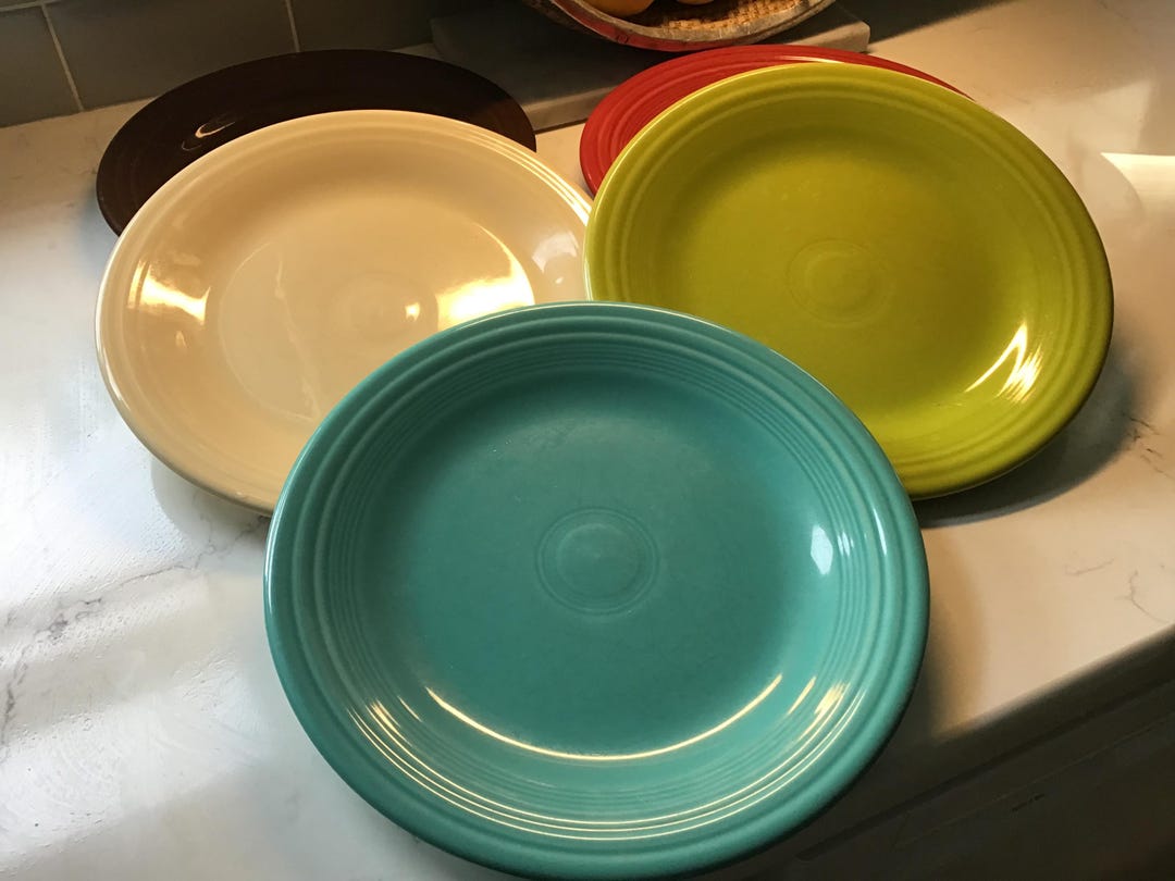Vintage Fiestaware | Mixed Set of Dinner Plates and Salad Plates | Set ...
