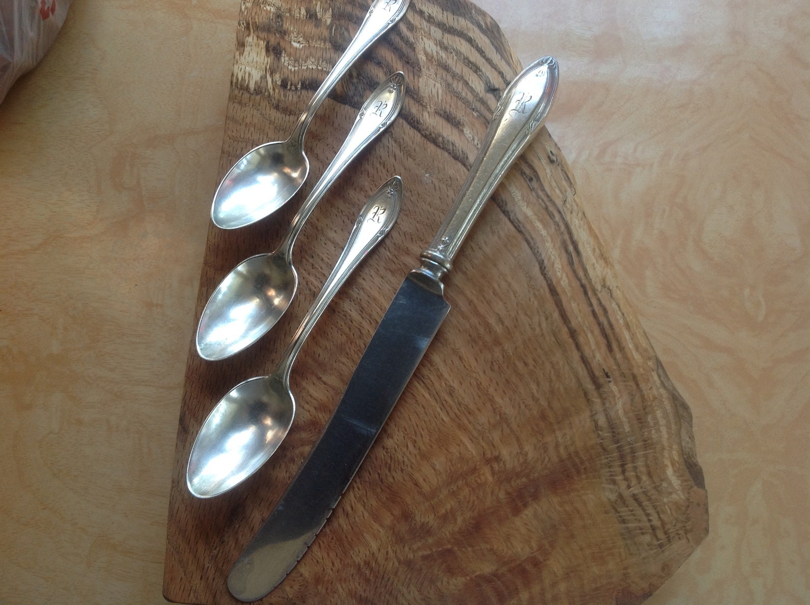 Antique Silverplate Art Deco Monogrammed Flatware R Monogram | Etsy