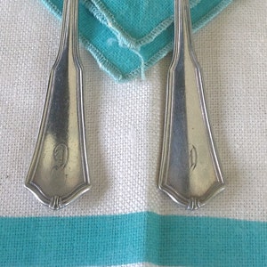 Pair of Antique Forks D Monogram - Oneida "exeter" Pattern - Cake Forks ...