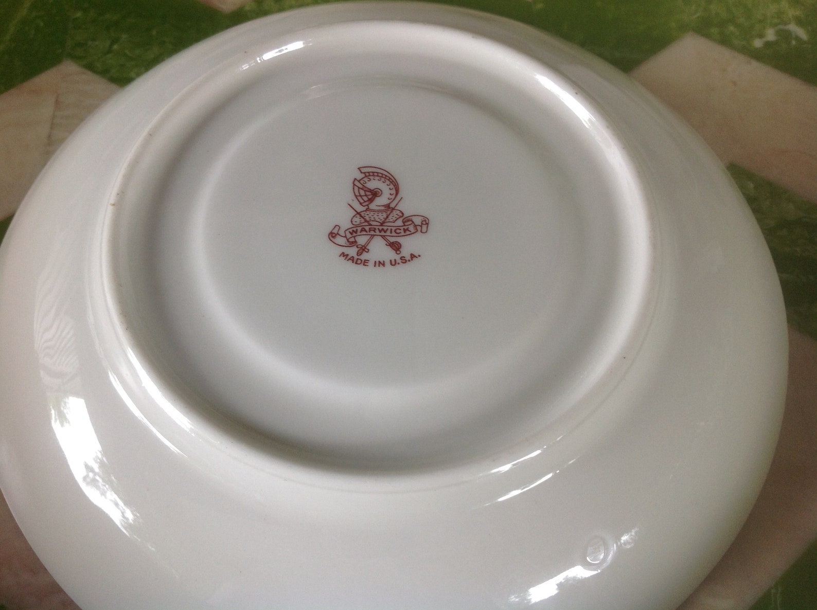 Antique Warwick China Cups and Saucers - Set of 6 Regency Pattern ...