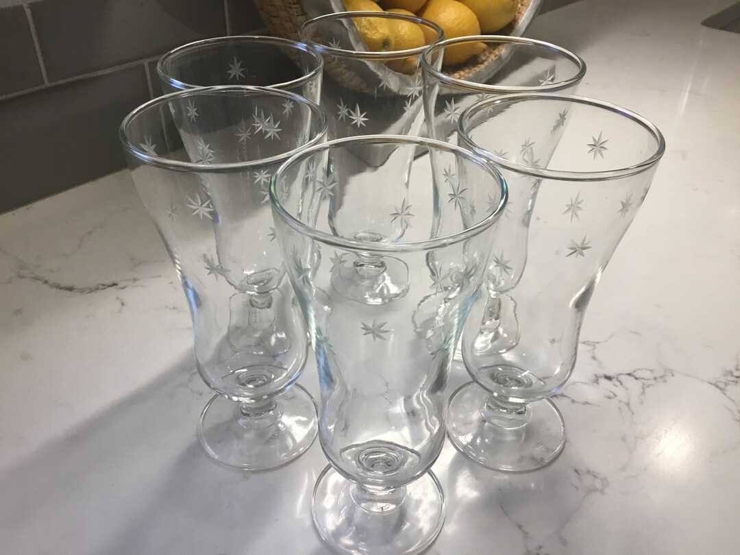 Vintage Cut Crystal Iced Tea Glasses, Cocktail Glasseswater Goblets, or ...