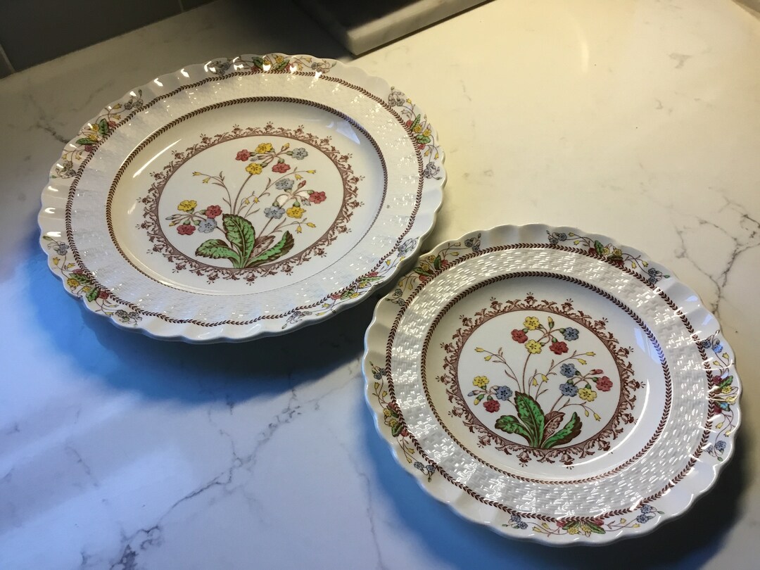 Vintage Spode Copeland Dinner and Salad Plate - Cowslip Pattern ...
