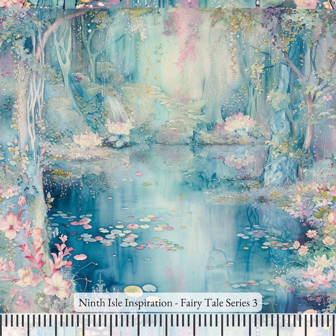 23/WINTER Rayon Fabric - Fairy Tale Series - Handmade Print in HI - Etsy
