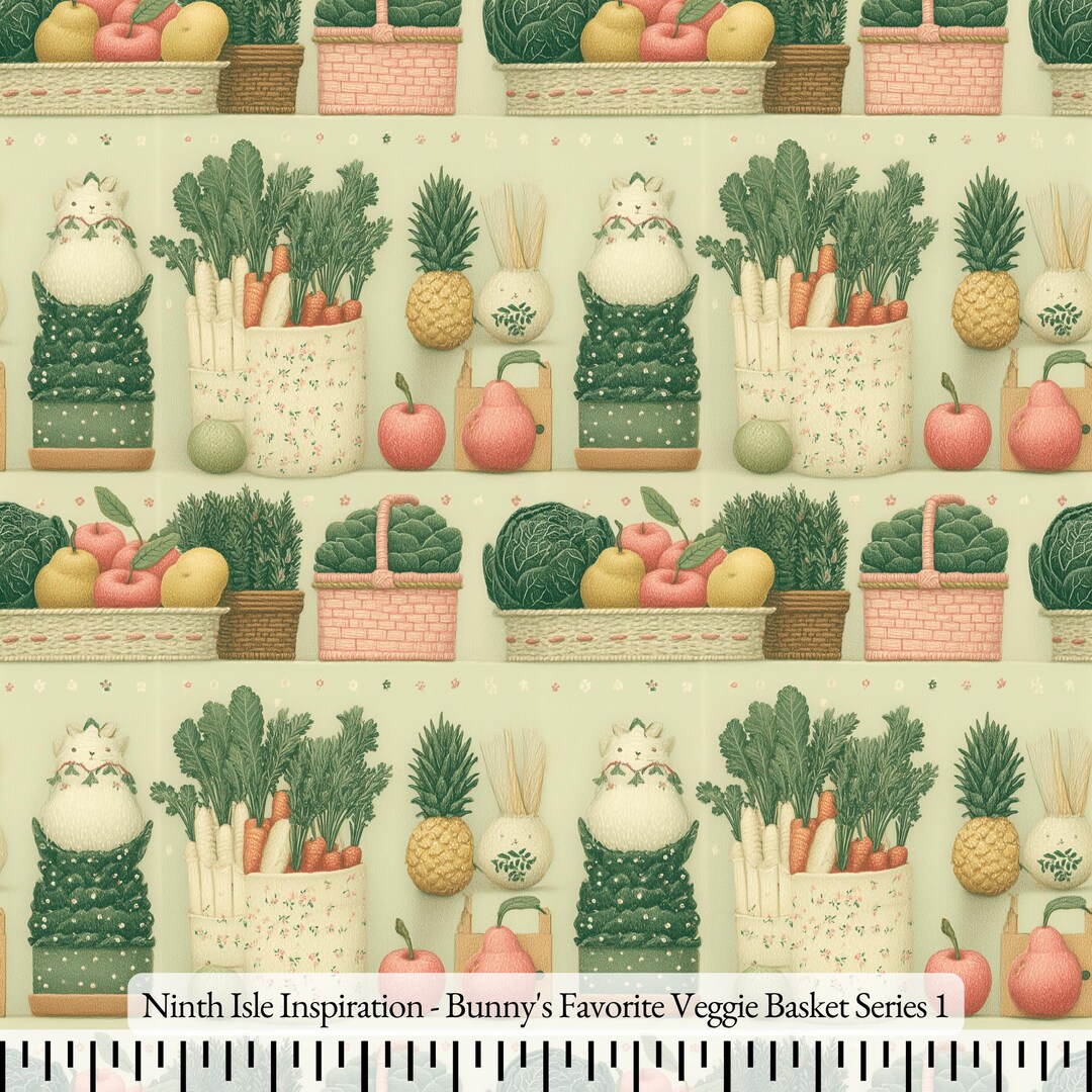 25/NI&I Delicious (not Edible!) Cotton Fabric - Bunny's Favorite Veggie ...