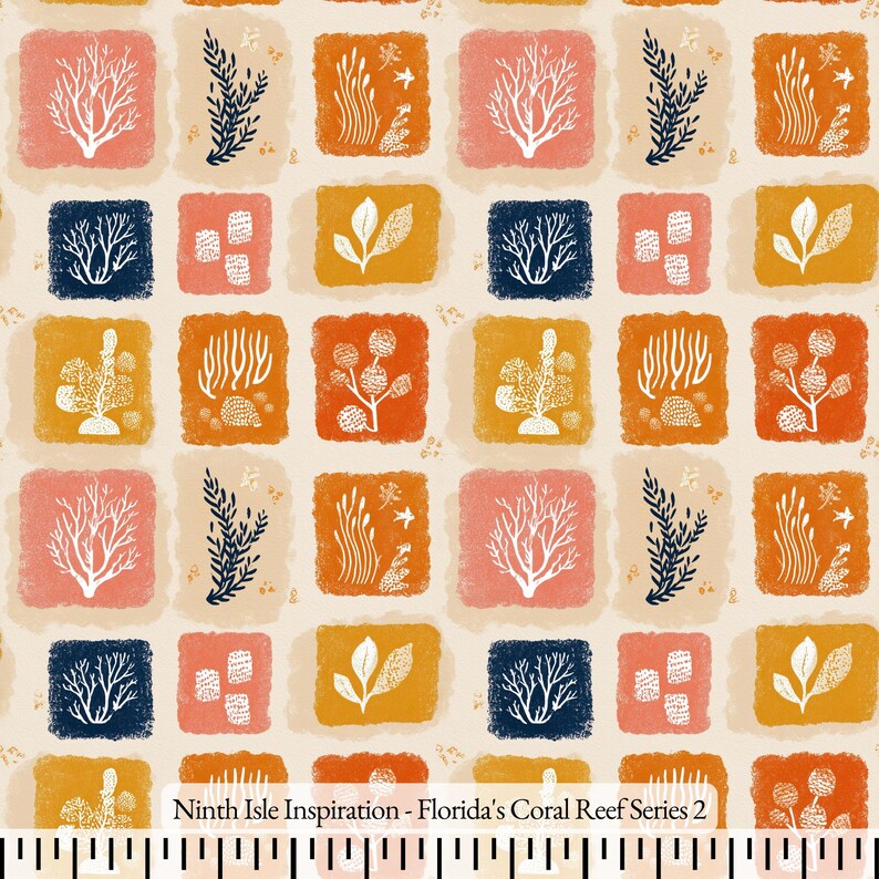 25/florida's Coral Reef Rayon Fabric by the Yard - Etsy