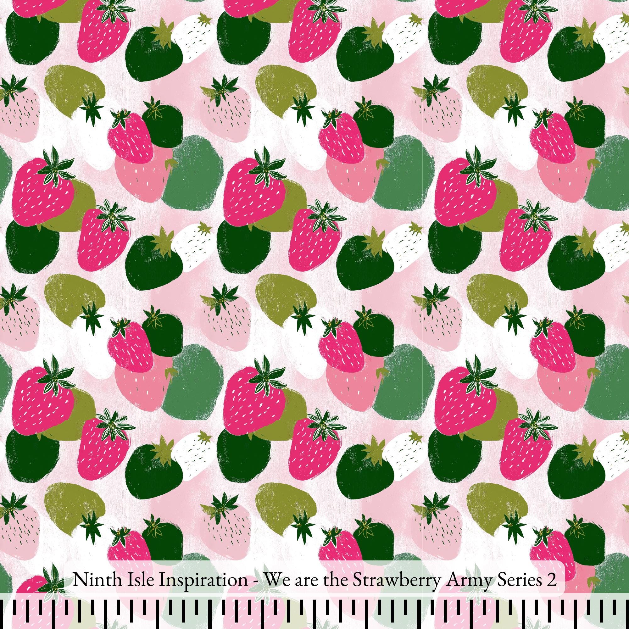 25/we Are the Strawberry Army Cotton Poplin Fabric - Etsy