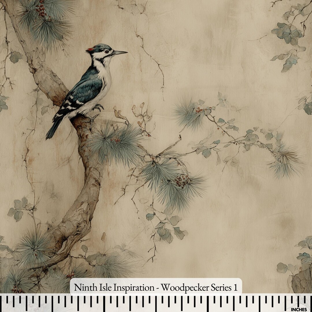 25/woodpecker Rayon Fabric by the Yard - Etsy