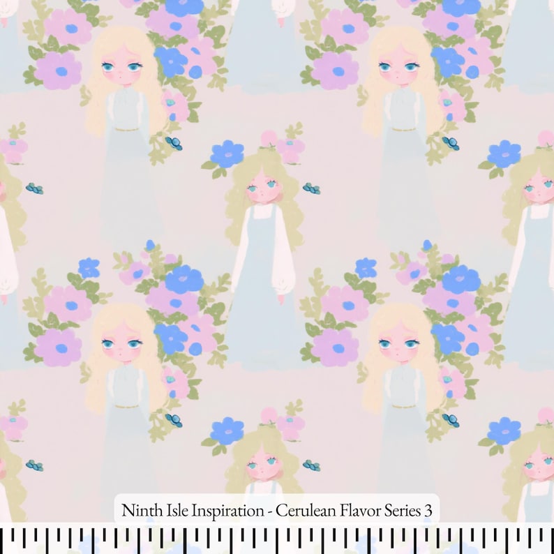 25/NI&I Creative Cotton Fabric - Cerulean Flavor Series - Handmade Print in HI - Etsy