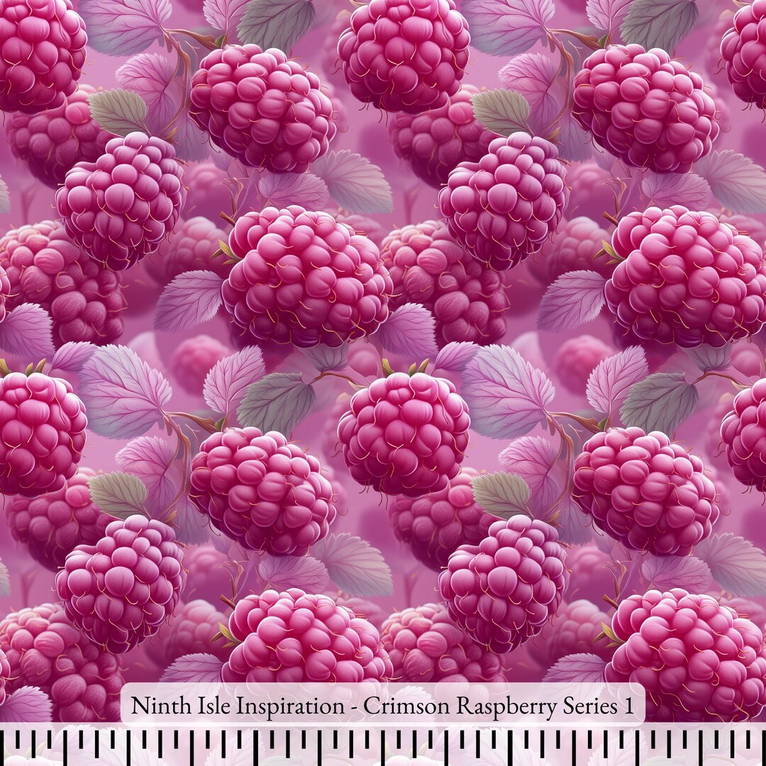 25/SPRING NI&I Exclusive Creative Art Cotton Fabric - Crimson Raspberry ...