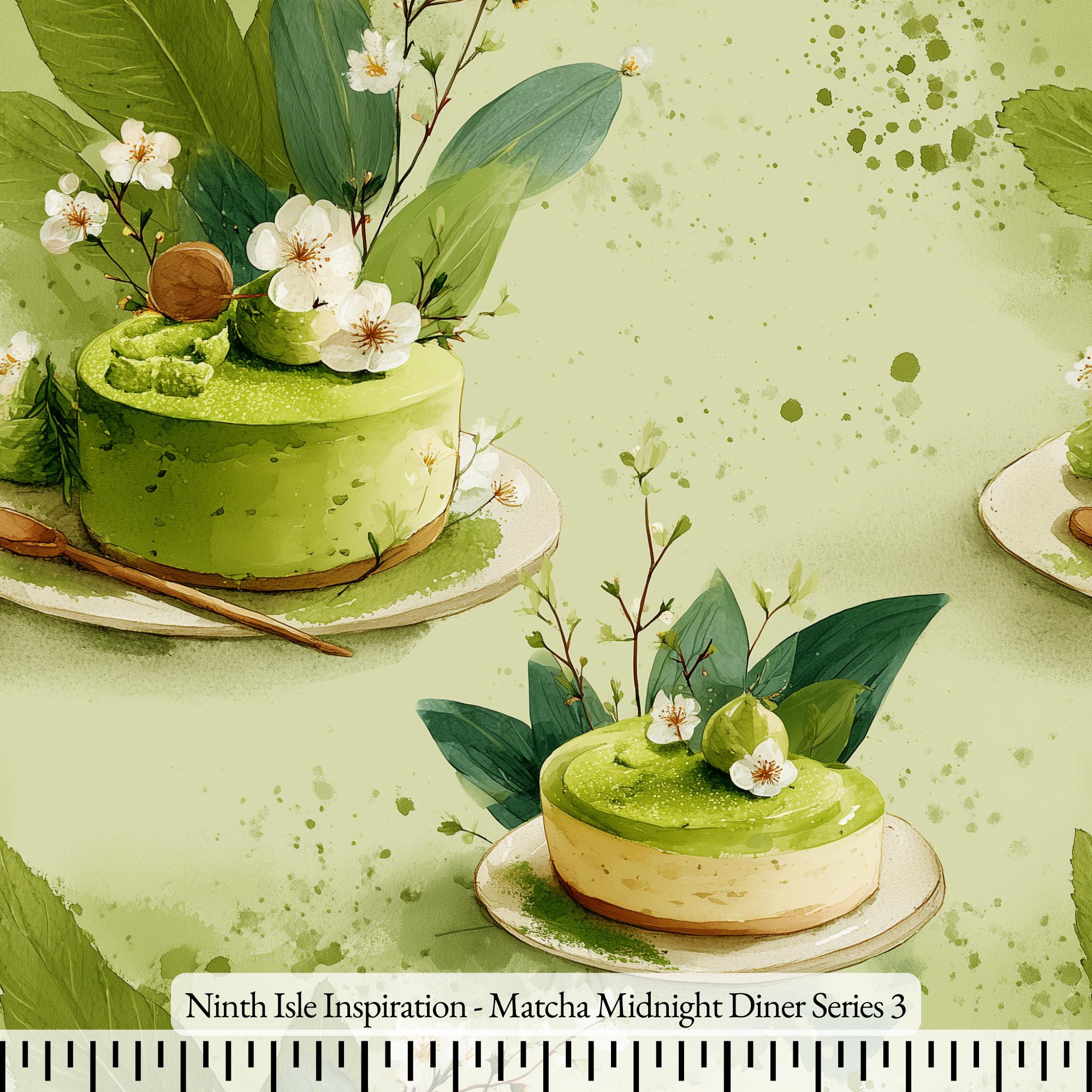 25/delicious (not Edible!) Matcha Midnight Diner Cotton Poplin Fabric ...