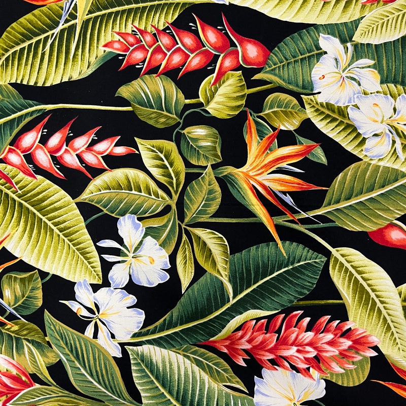 Tropical Print Fabric - Etsy