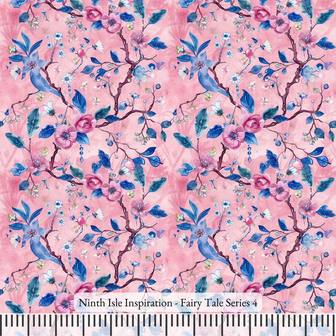 23/WINTER Rayon Fabric - Fairy Tale Series - Handmade Print in HI - Etsy