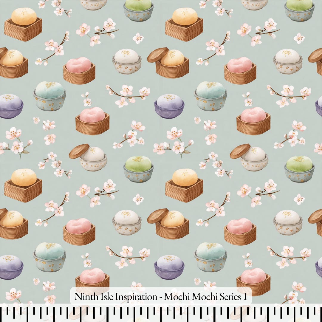 25/delicious (not Edible!) Mochi Mochi 正月元旦，啖黍糕，曰年年糕。cotton Poplin ...