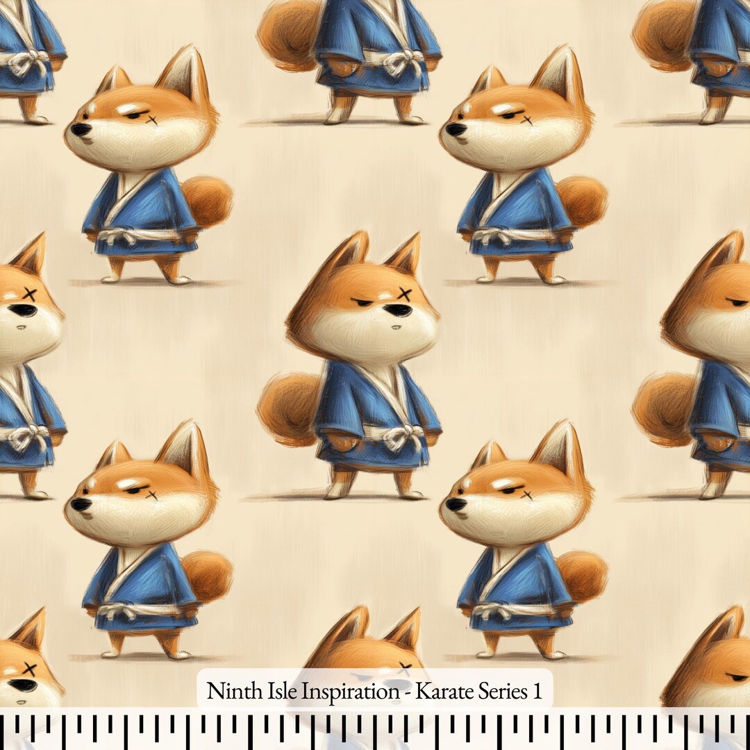 26/《 敢愛敢做 》karate Cotton Poplin Fabric by the Yard - Etsy