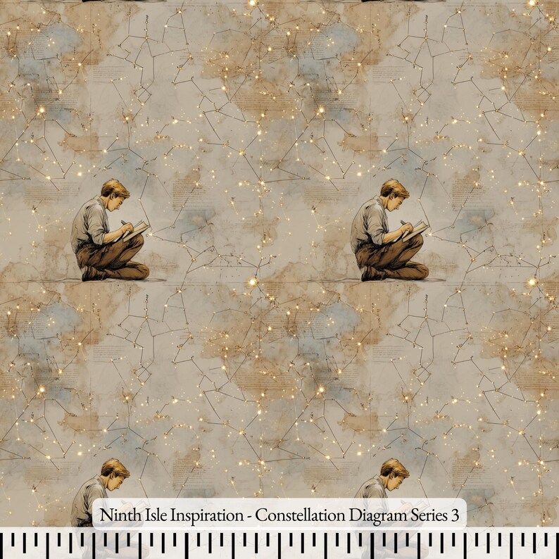 25/《恒星不忘》constellation Diagram Cotton Poplin Fabric - Etsy Canada