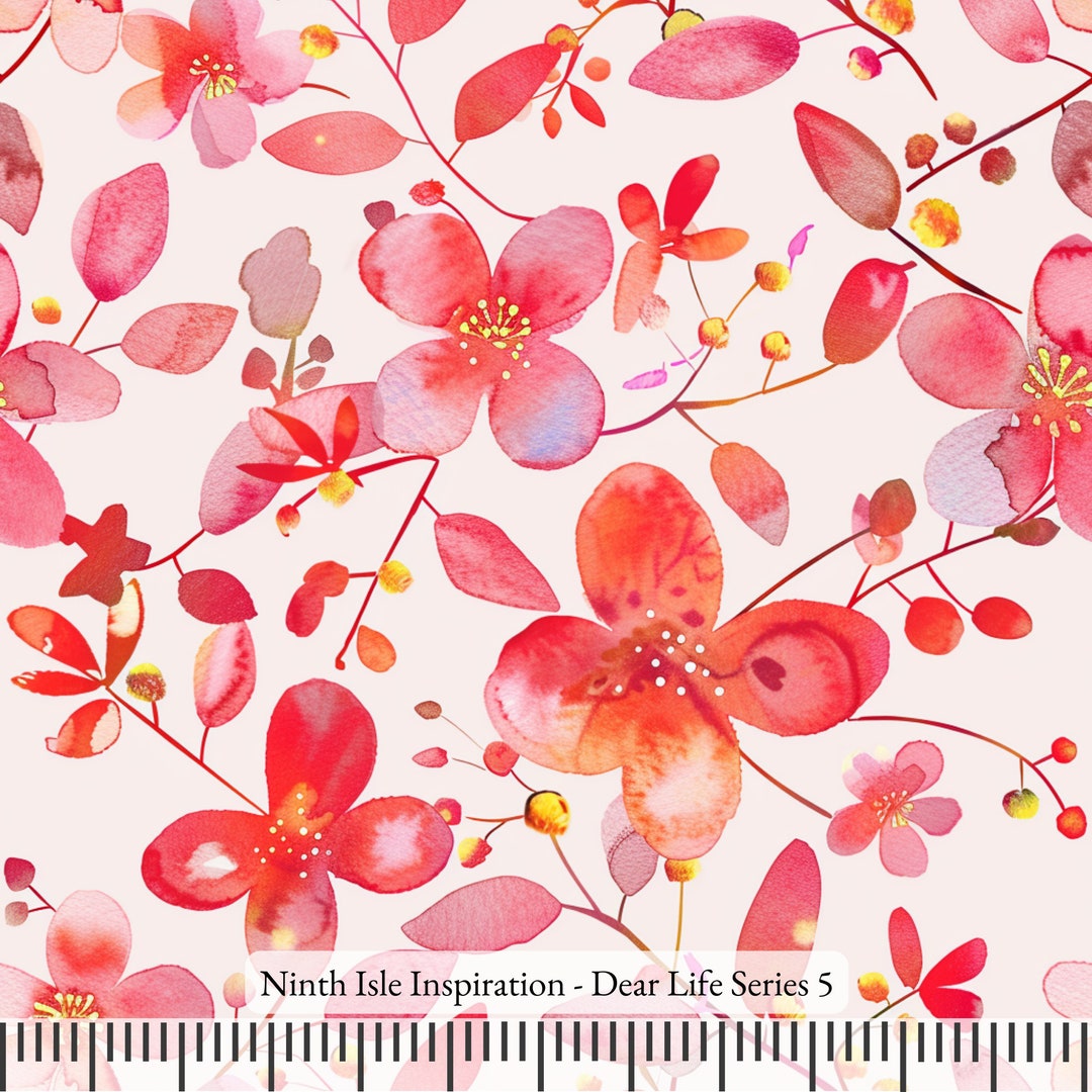 24/SPRING NI&I Exclusive Elegant Art 100 % Cotton Fabric - Dear Life ...