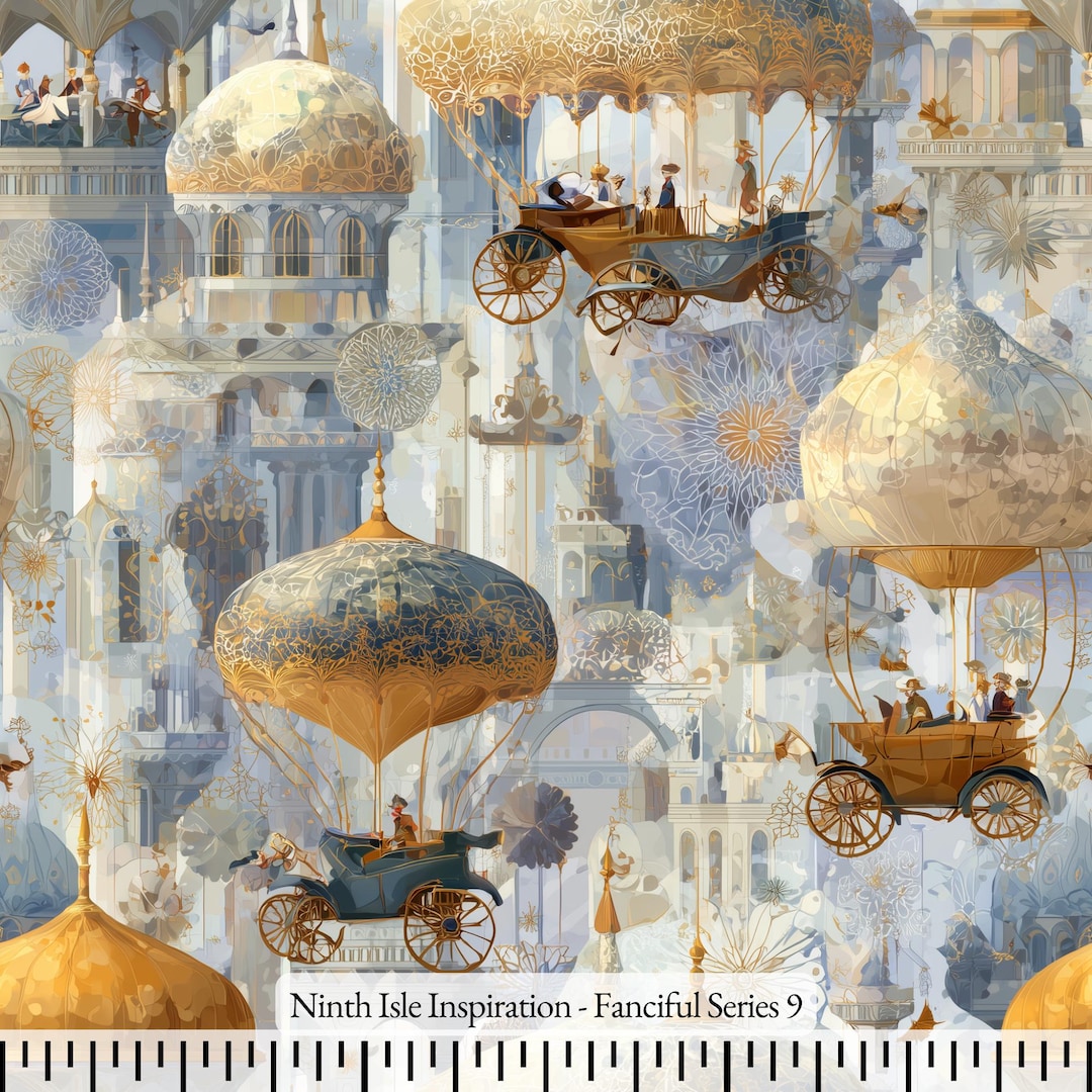 25/NI&I Cotton Fabric - Fanciful 《三体》 Series - by the Yard, Bulk ...