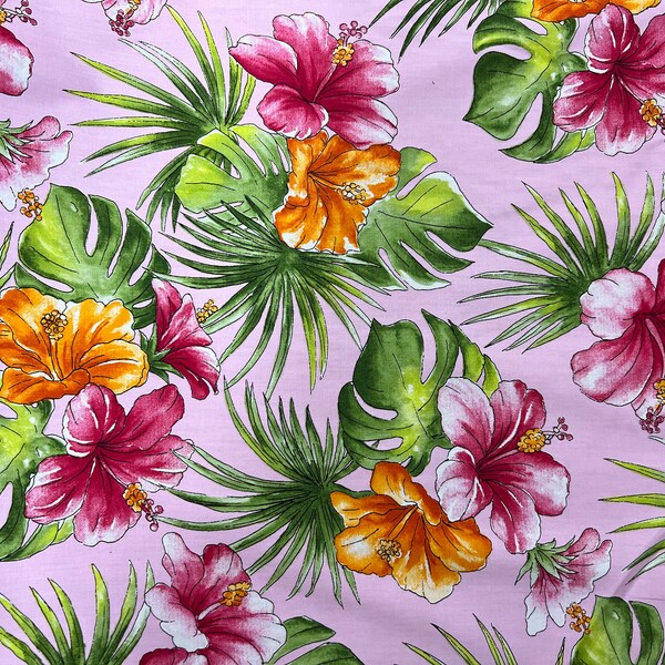 Hibiscus Fabric - Etsy