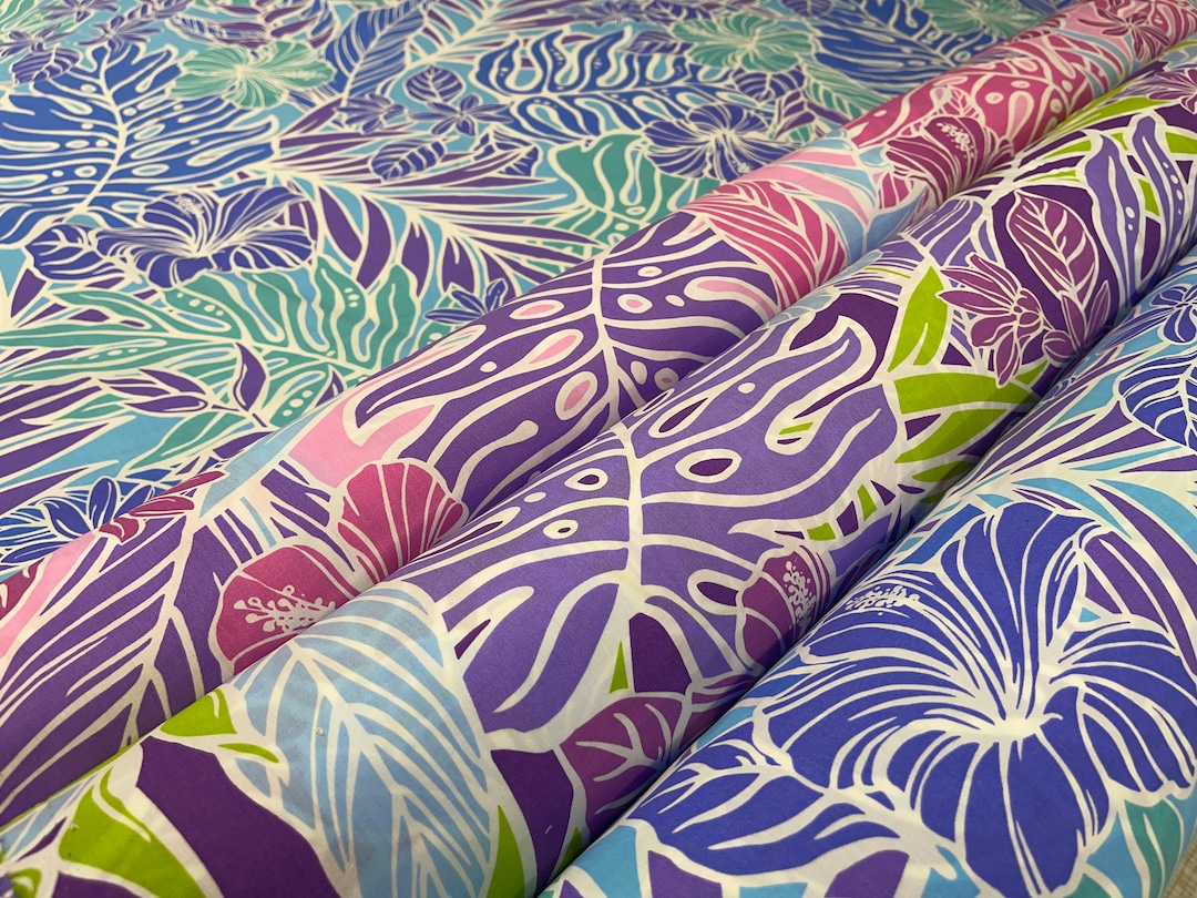 Art Abstract Ferns and Leaves Tropical Design, 65 Poly / 35% Cotton ...