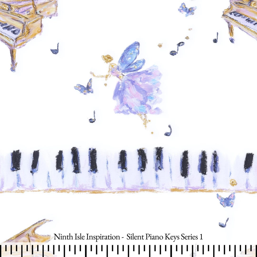 25/AUT NI&I Cotton Fabric - Silent Piano Keys 《像晴天像雨天》 Series ...