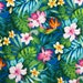 Bohemian Pink and Green Tropical Pattern Fabric Bohemian - Etsy