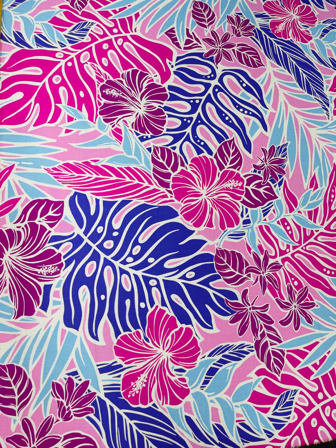 Art Abstract Ferns and Leaves Tropical Design Fabric Sold - Etsy