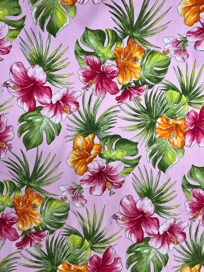 100 % Cotton Spring Exclusive Design Tropical Fabric - Etsy
