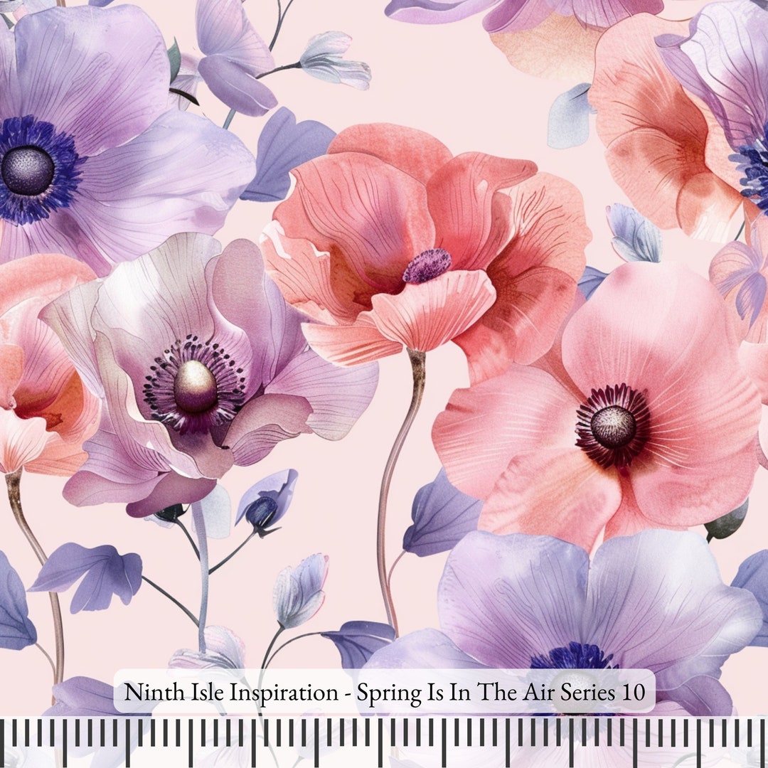 24/SPRING Rayon Fabric - Spring is in the Air Series - Handmade Print ...