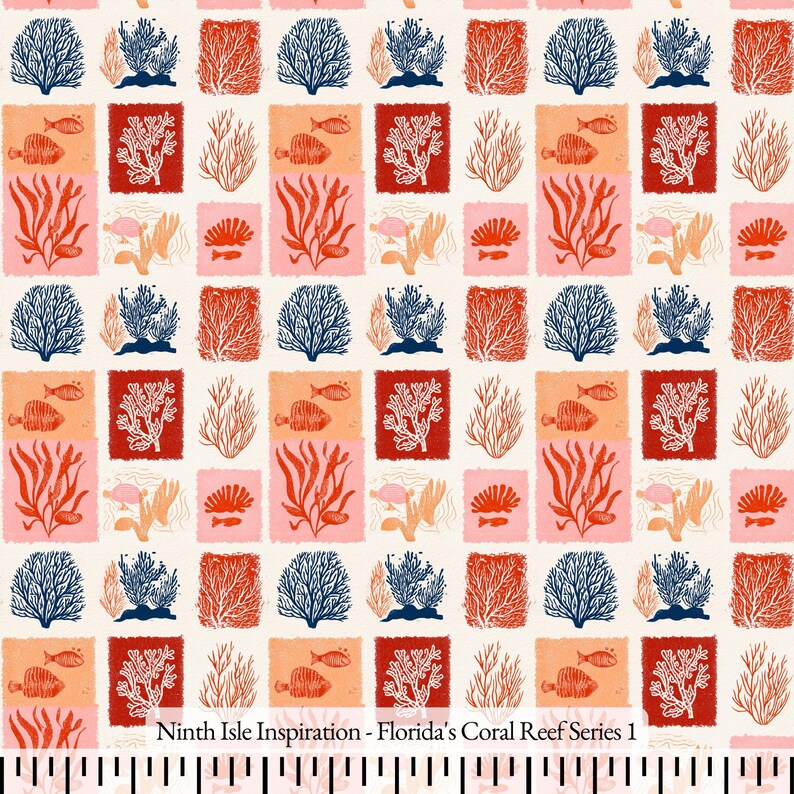 25/florida's Coral Reef Rayon Fabric - Etsy