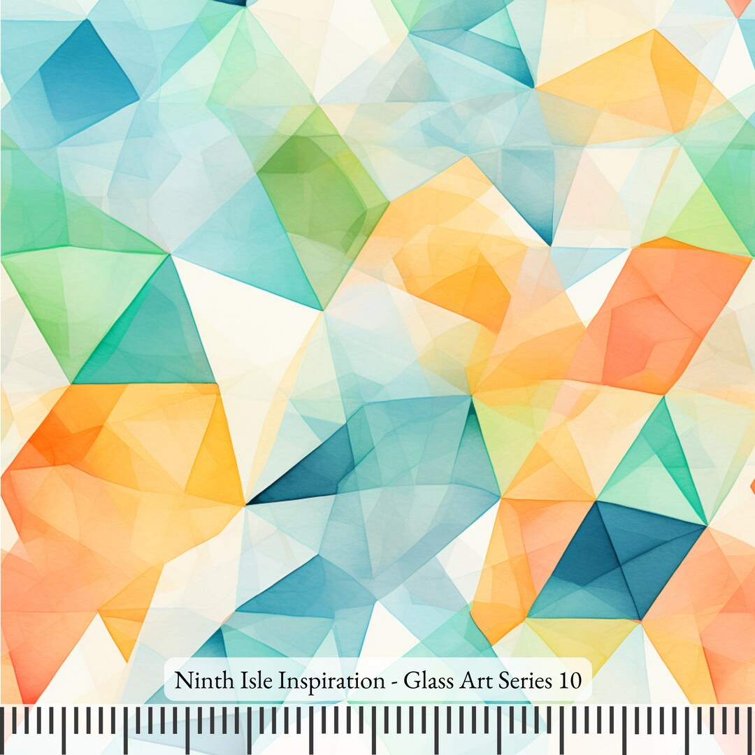 23/WINTER Rayon Fabric - Glass Art Series - Handmade Print in HI - Etsy