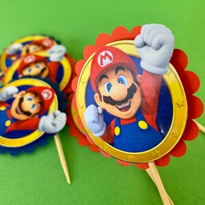 Super Mario Birthday Cake Topper, Personalised Name Age, 3D Effect ...