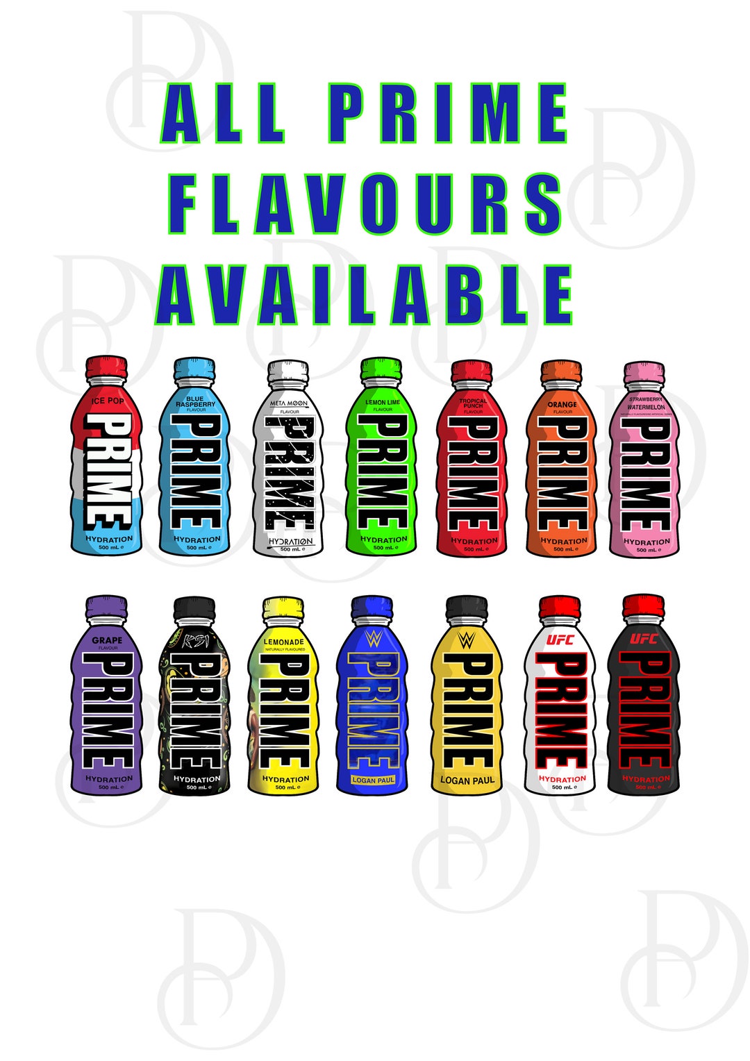 Prime Hydration Stickers Collection | Holographic Vinyl |prime Drink ...