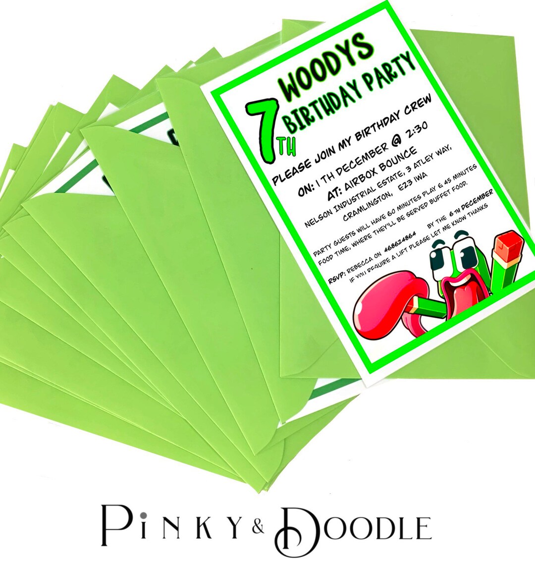 Unspeakable Themed Party Invites Personalised 6x4 Invites handmade to ...