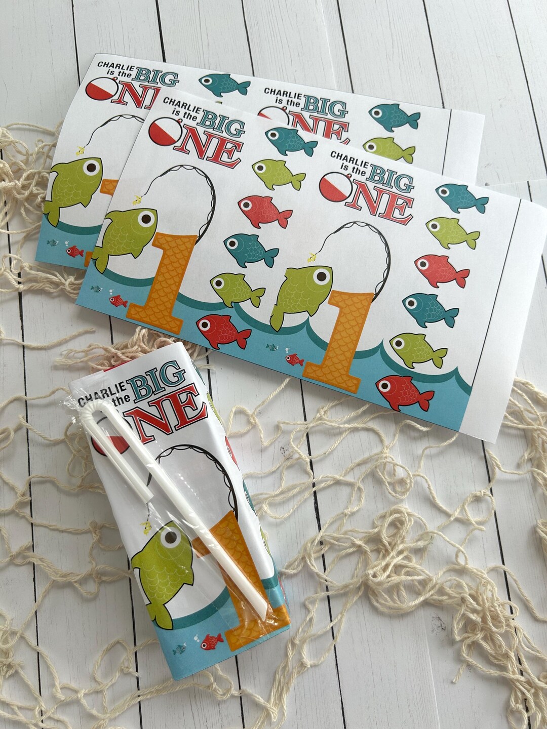 Fishing Themed Party Juice Box Labels, Reeling in the BIG One, Fishing ...
