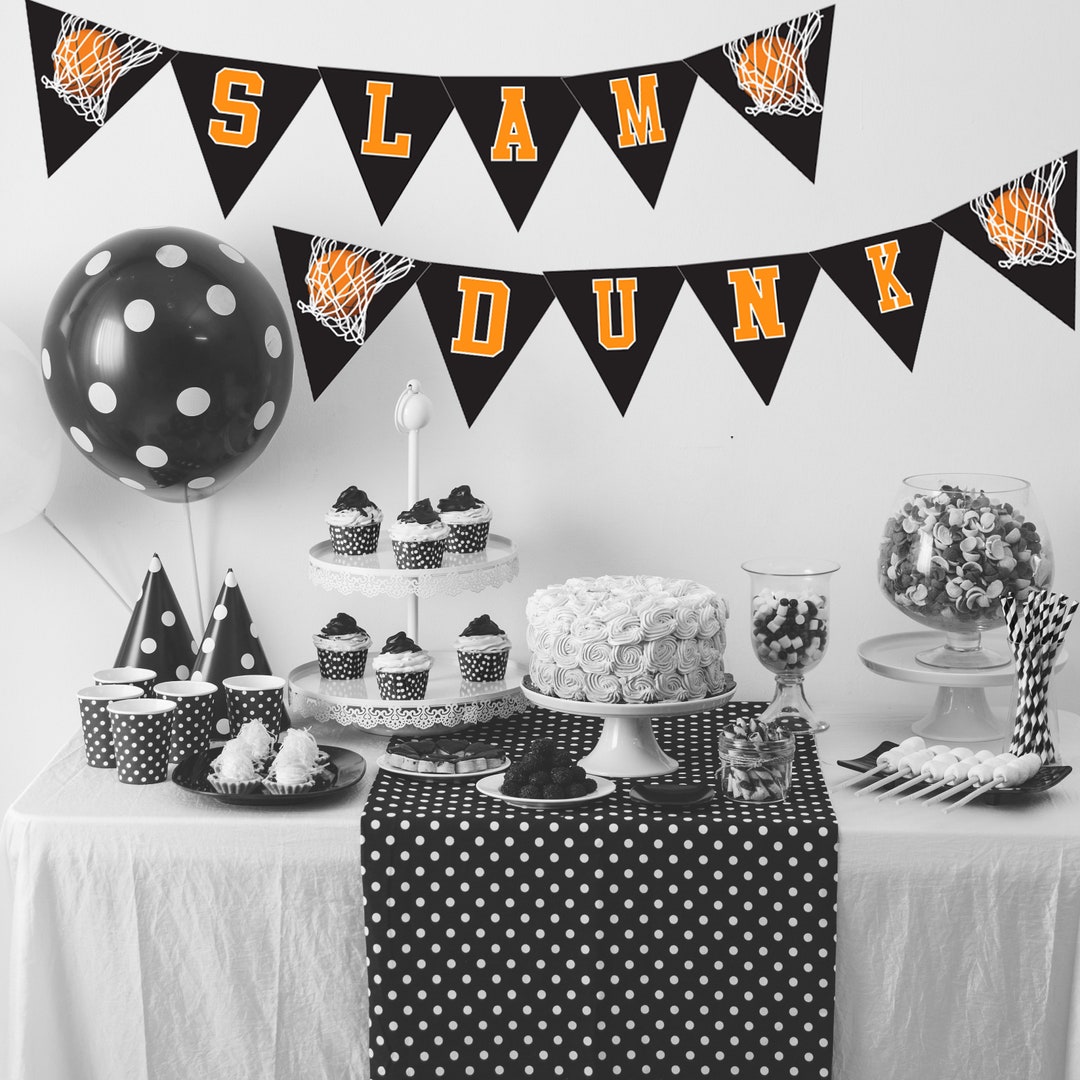 Basketball SLAM DUNK Party Banner, March Madness Party Banner, Penant ...
