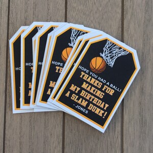Basketball Party Favor Tags, Basketball Party Favors, Slam Dunk - Etsy