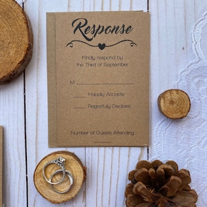 Rustic Lace Brown Wedding Invitations - Etsy