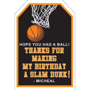 CUSTOM Wording Basketball Party Favor Tags, Basketball Party Favors ...