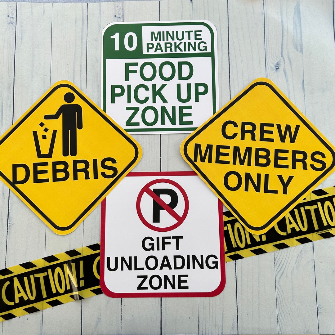 Construction Theme Happy Birthday Construction Signs Custom Digital ...