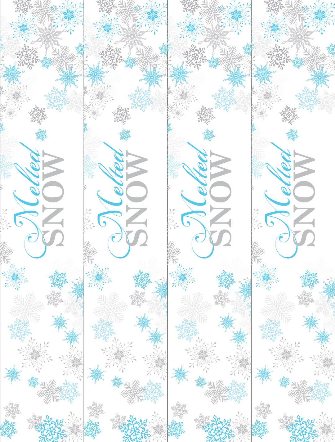 DIY: Melted Snow Water Bottle Labels, Winter Themed - Winter Onederland ...