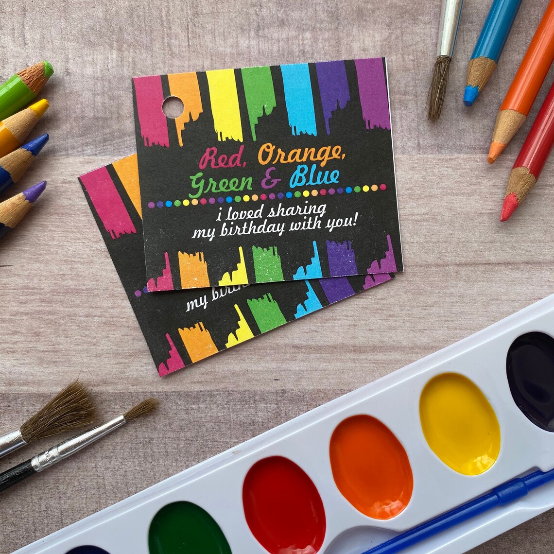 Paint Party Favor Tags-instant DOWNLOAD All 4 Files Included - Etsy