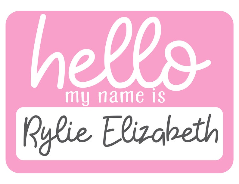 Hello My Name Is... Sign: Newborn Baby Photo Prop Birth | Etsy