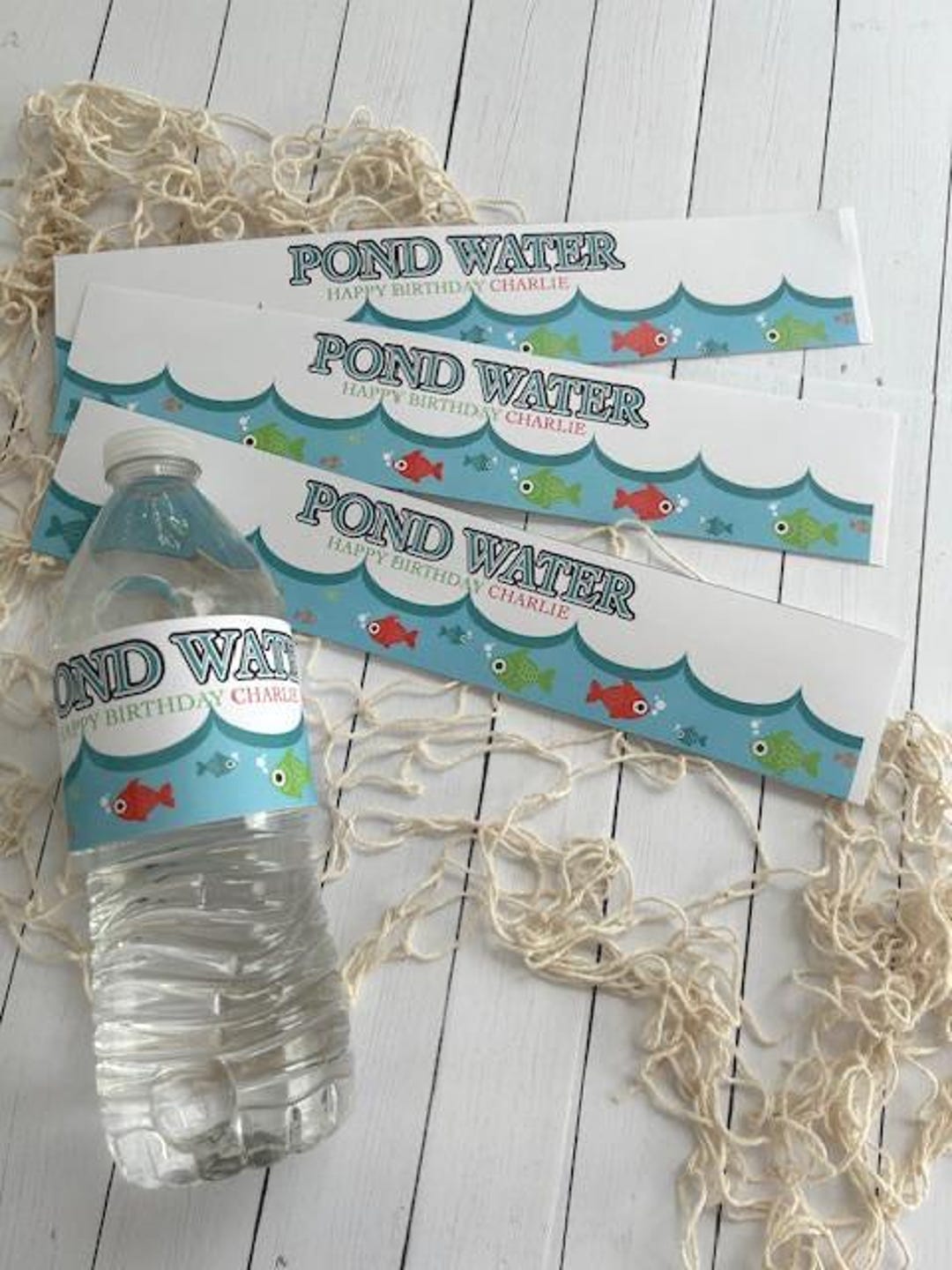 DIY Print Your Own Fishing Theme, POND Water Bottle Labels: for ...