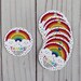 Rainbow Favor Tags: 2 Inch Round SET of 12 Rainbow Party Favor Tags - Etsy