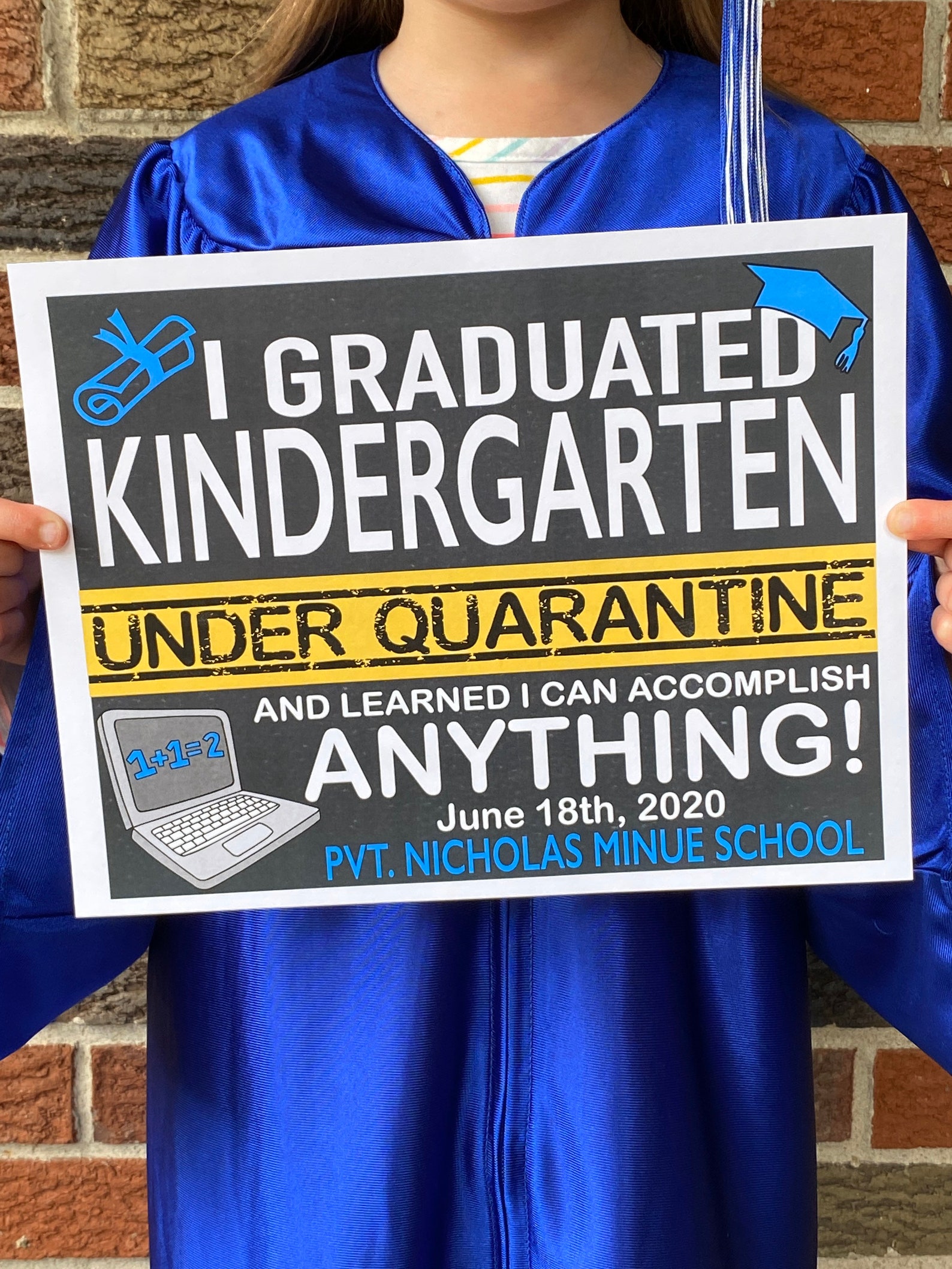 Graduation Under Quarantine Sign / Photo Prop / Class of 2020 - Etsy