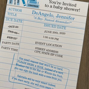 Library Book Theme Baby Shower, Bring A Book Instead of a Card Baby ...