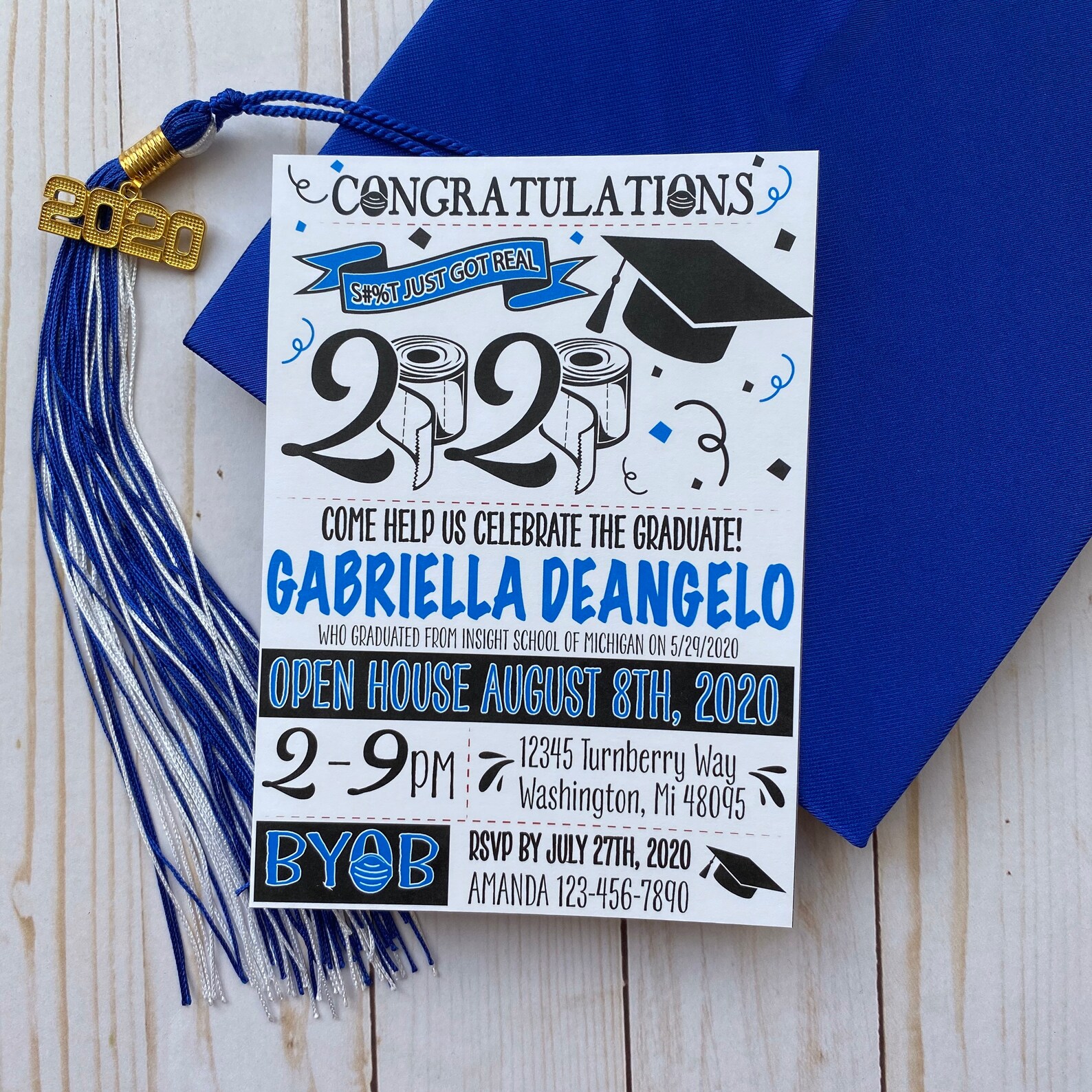 2020 Postponed Graduation Party Invitations / High School Graduation ...