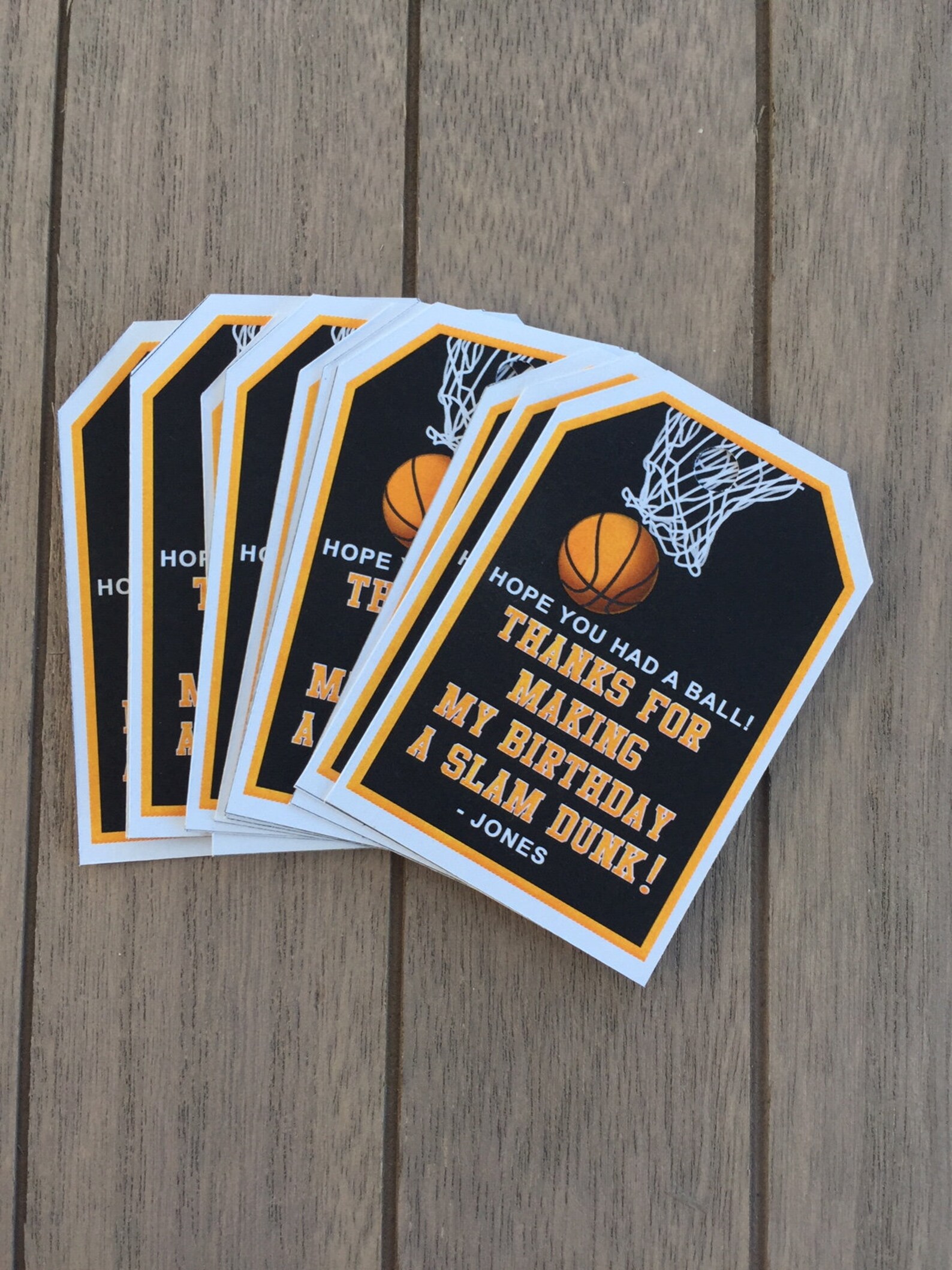 CUSTOM Wording Basketball Party Favor Tags, Basketball Party Favors ...