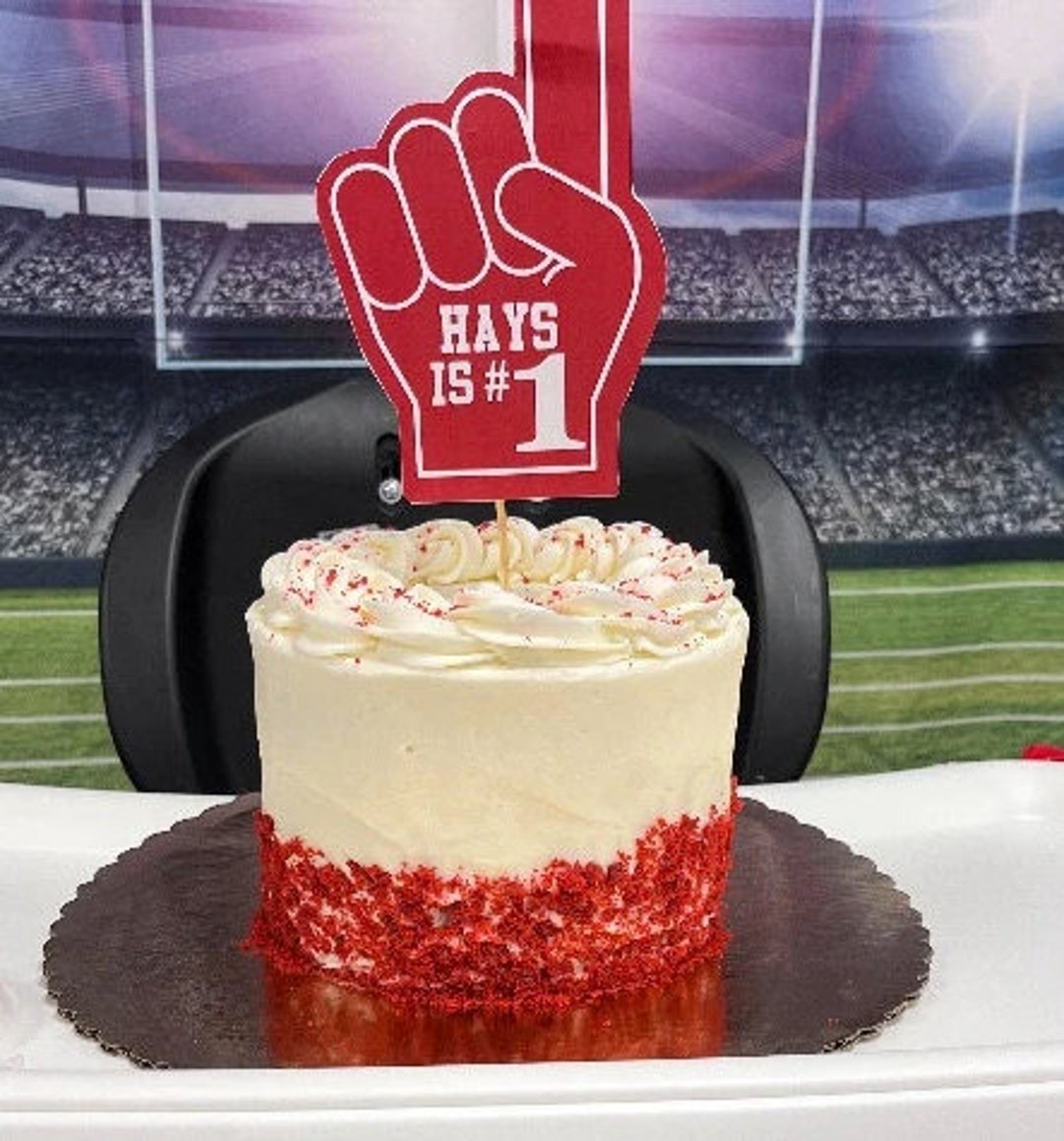 First Year Down Football Cupcake Picks & Cake Topper -all Colors ...