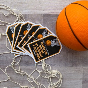 Basketball Party Favor Tags, Basketball Party Favors, Slam Dunk - Etsy